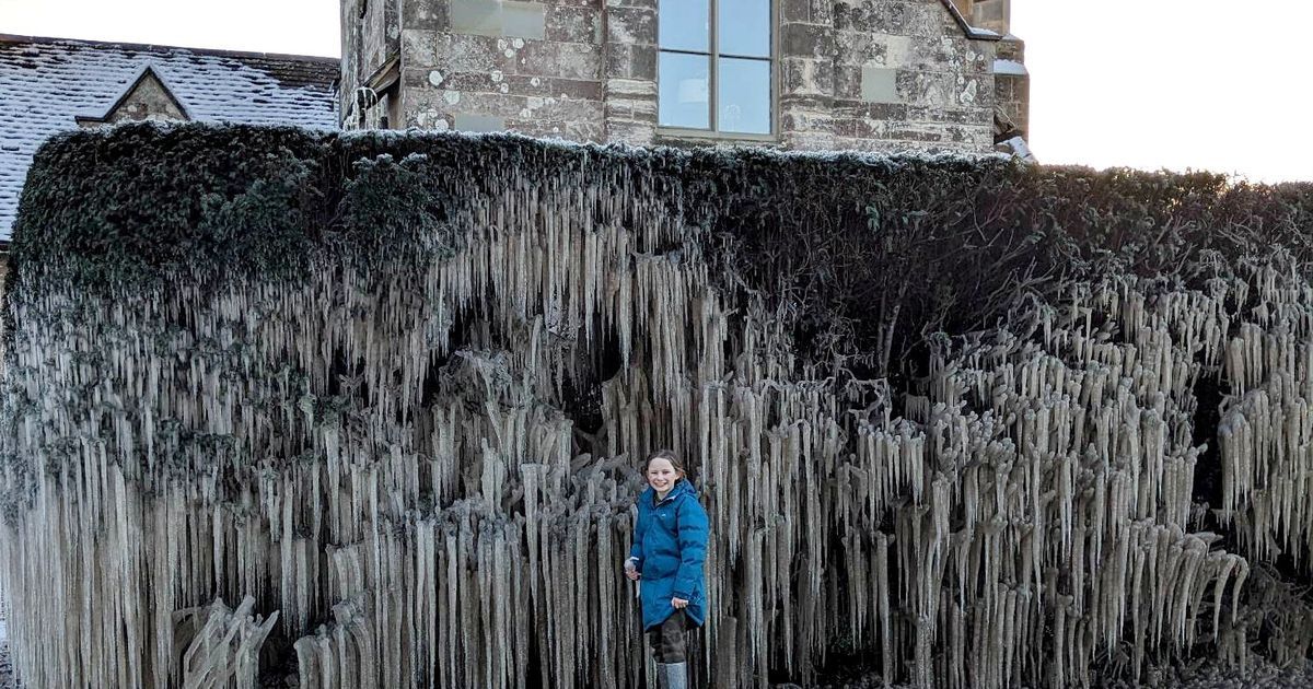 Burst water main creates spectacular ice display at…
