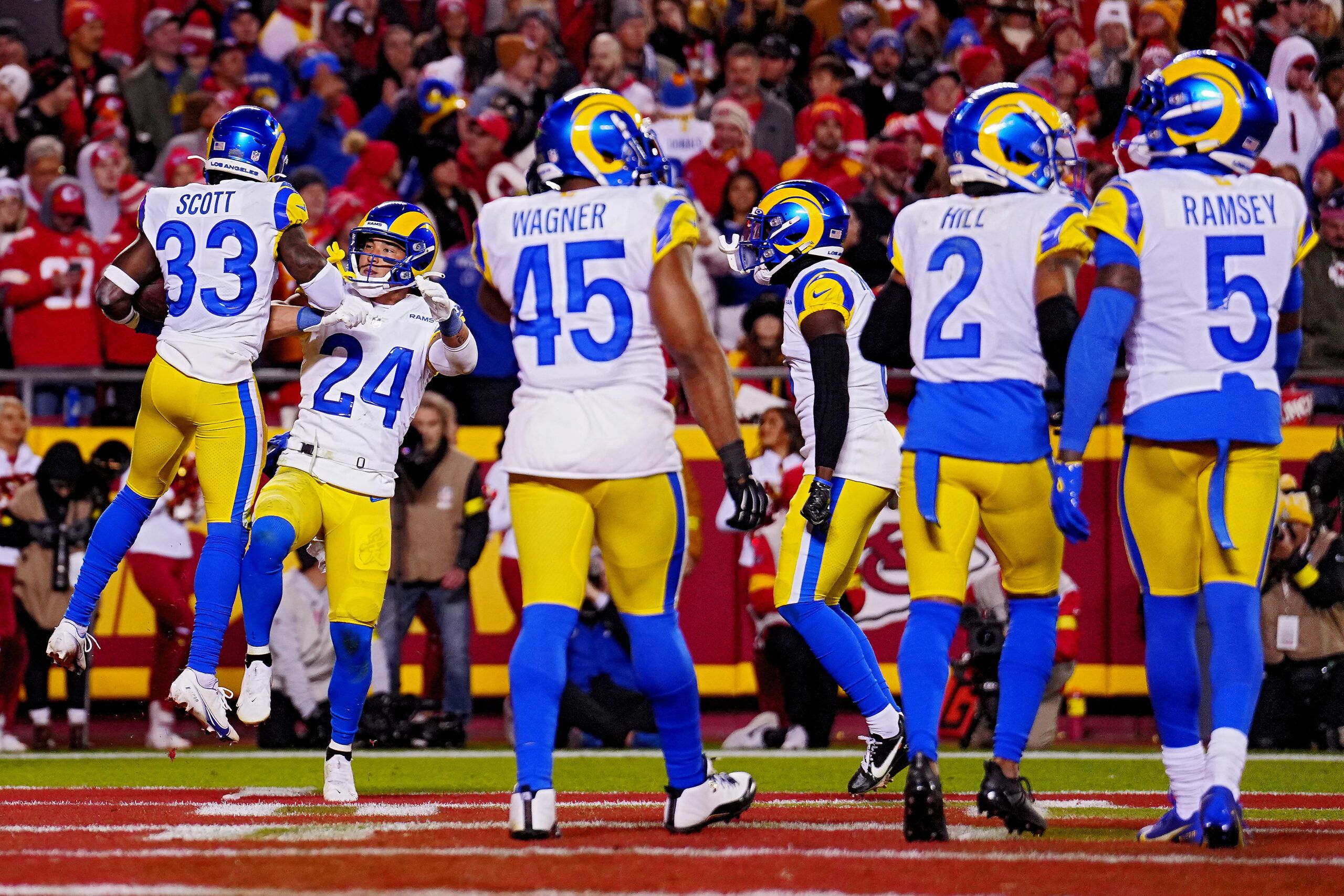 Here’s which uniforms the Rams are wearing against the…