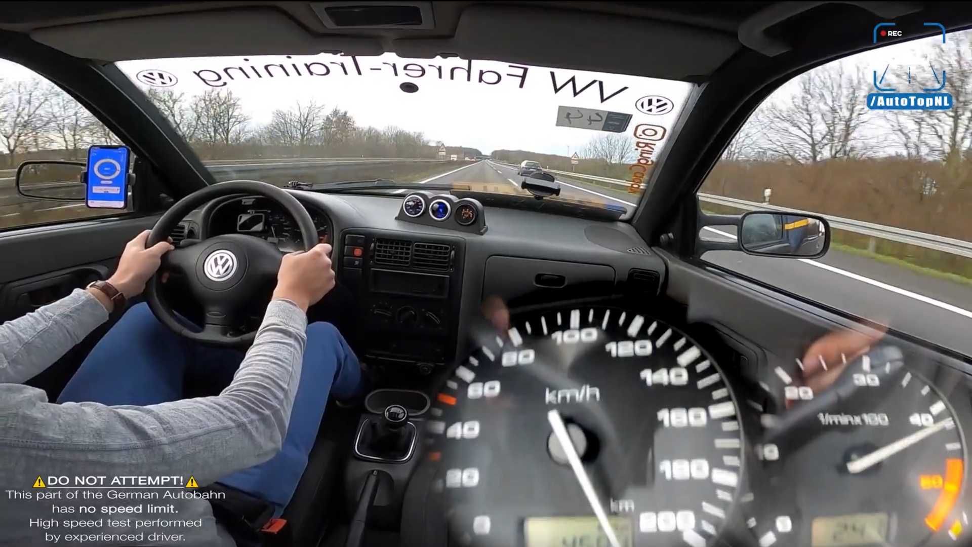 Watch VW Caddy With 230 HP Bury Its Speedometer On The…