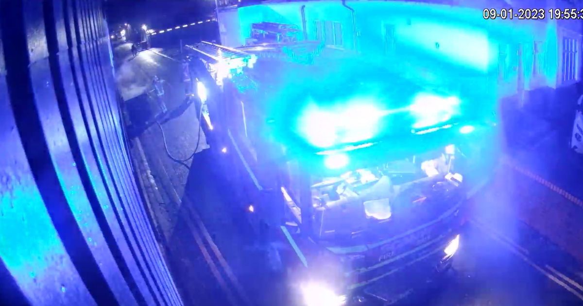 CCTV captures man starting bin blaze then returning to…