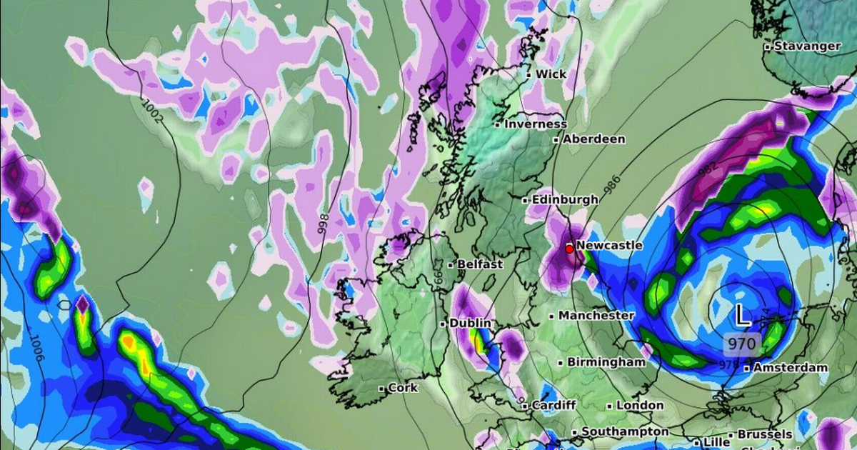 Weather maps show snow headed for Newcastle as Met…