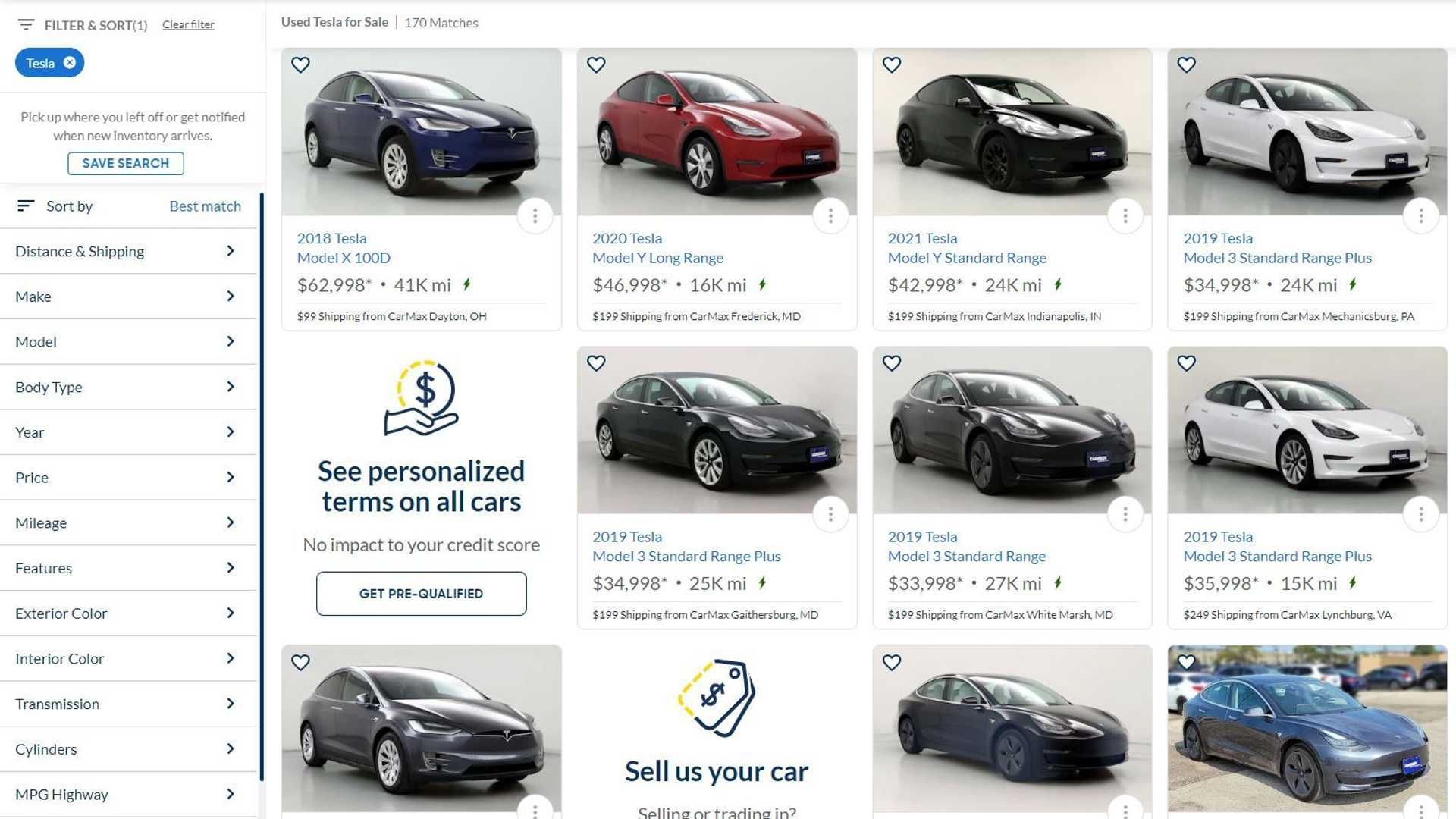 Carmax Sold Over Half Its Tesla Inventory In 24 Hours