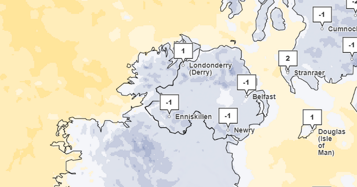 Northern Ireland snow and ice warning issued by Met…