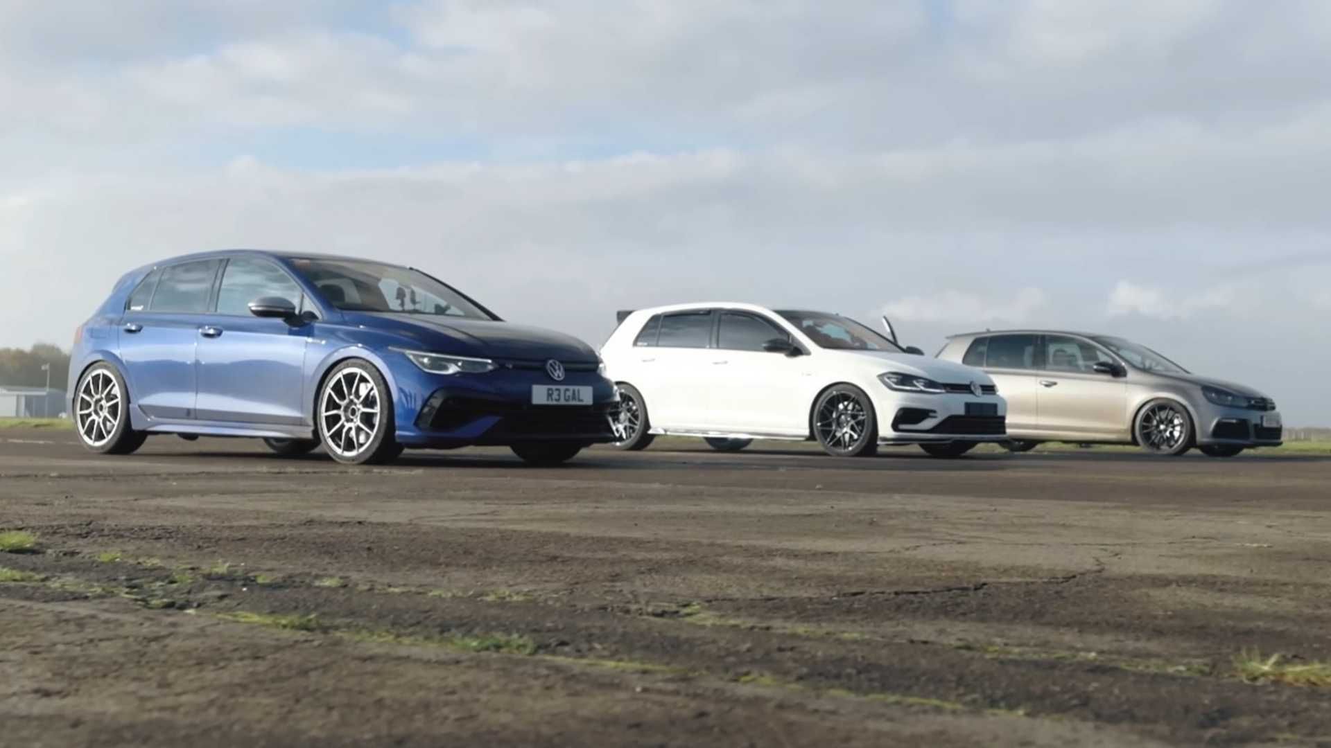 VW Golf R Drag Race Is A Clash Of Three Generations
