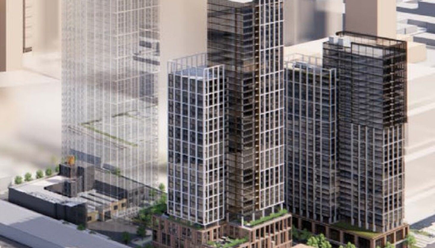 New York-based firm submits three-tower plan for…