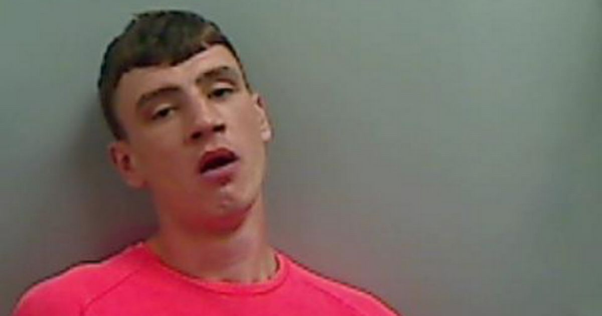 Handcuffed thug DRAGS policeman downstairs to escape…