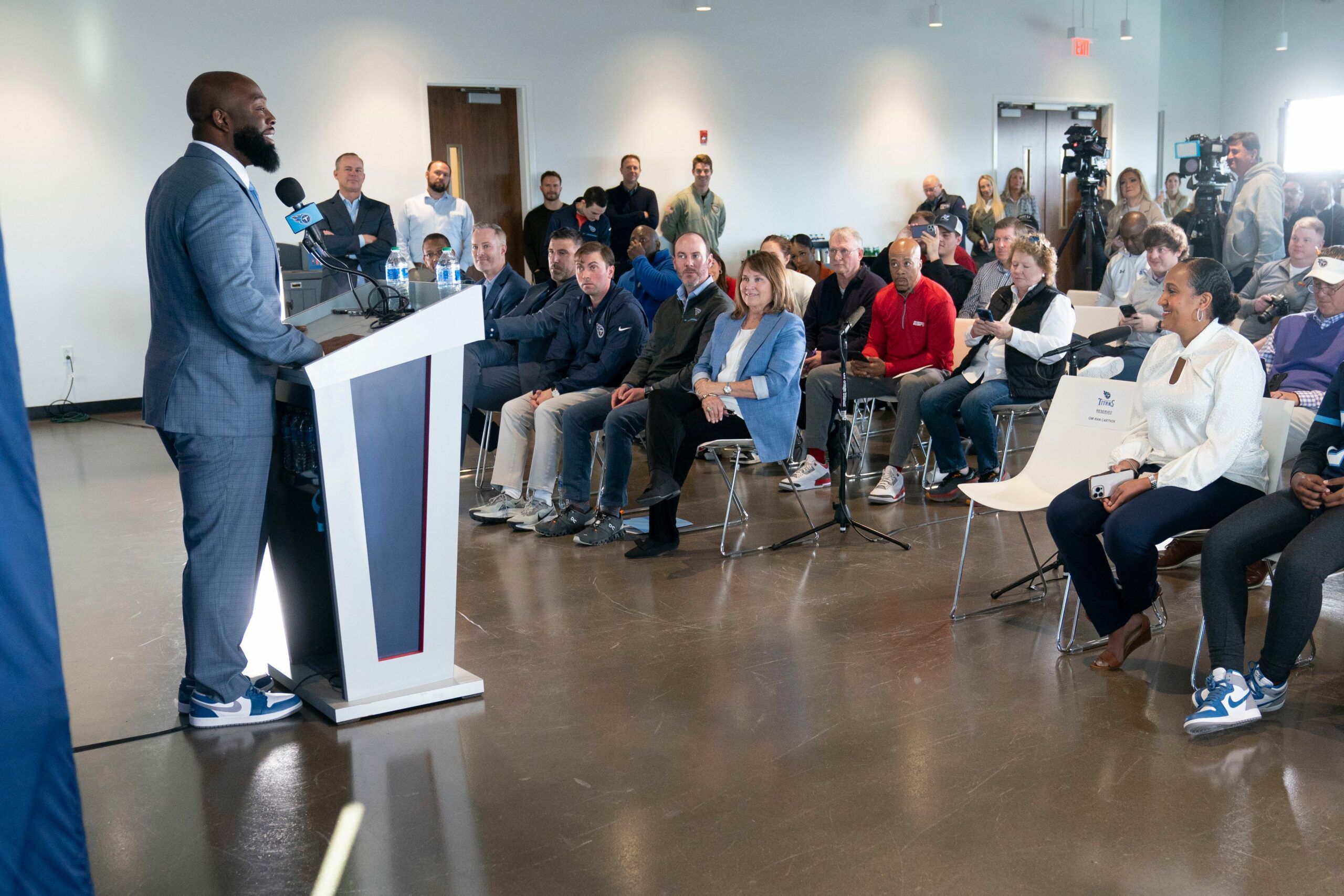 Photos from Titans GM Ran Carthon’s introductory press…