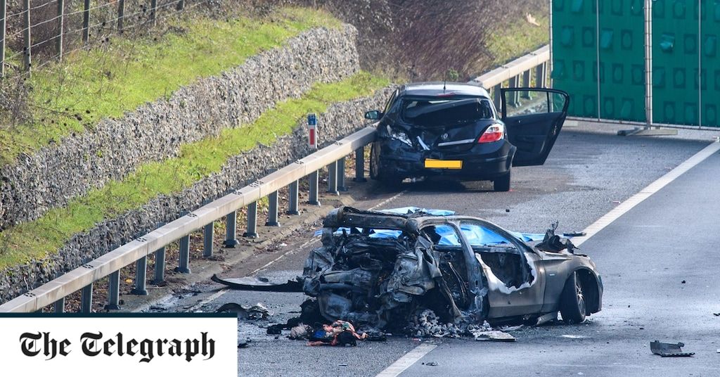 Two dead and 12 injured in horror crash on M40