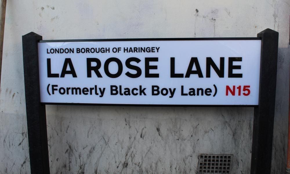 London street sign for former ‘Black Boy Lane’…