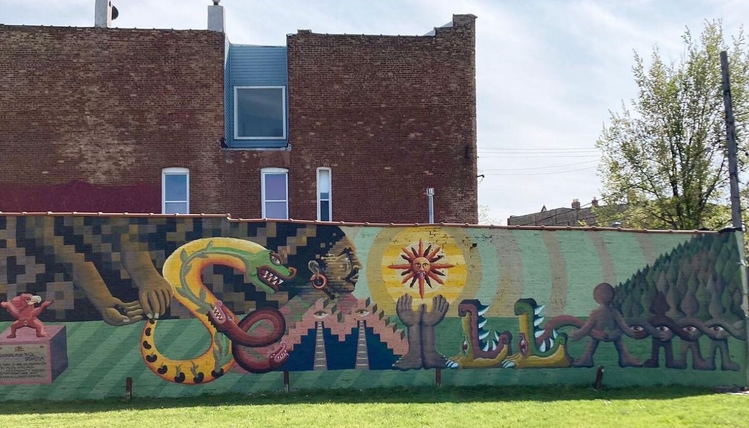The seed in this Pilsen mural is meant to signify the…