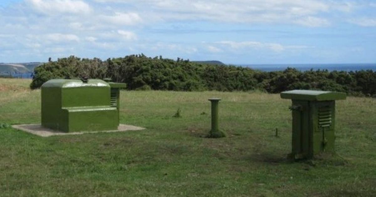 Green metal object is actually nuclear bunker by the…