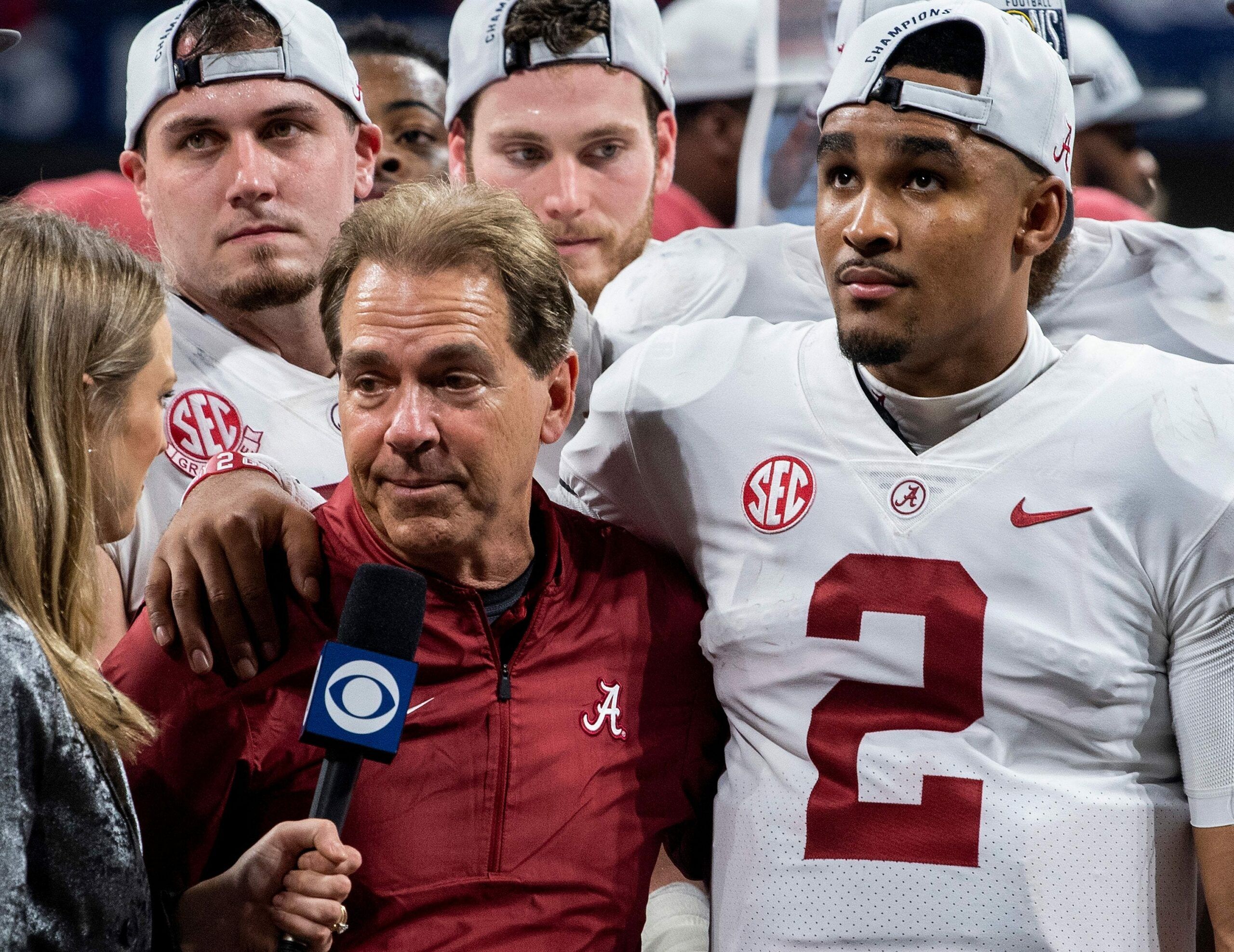 Alabama coach Nick Saban talks Jalen Hurts’…