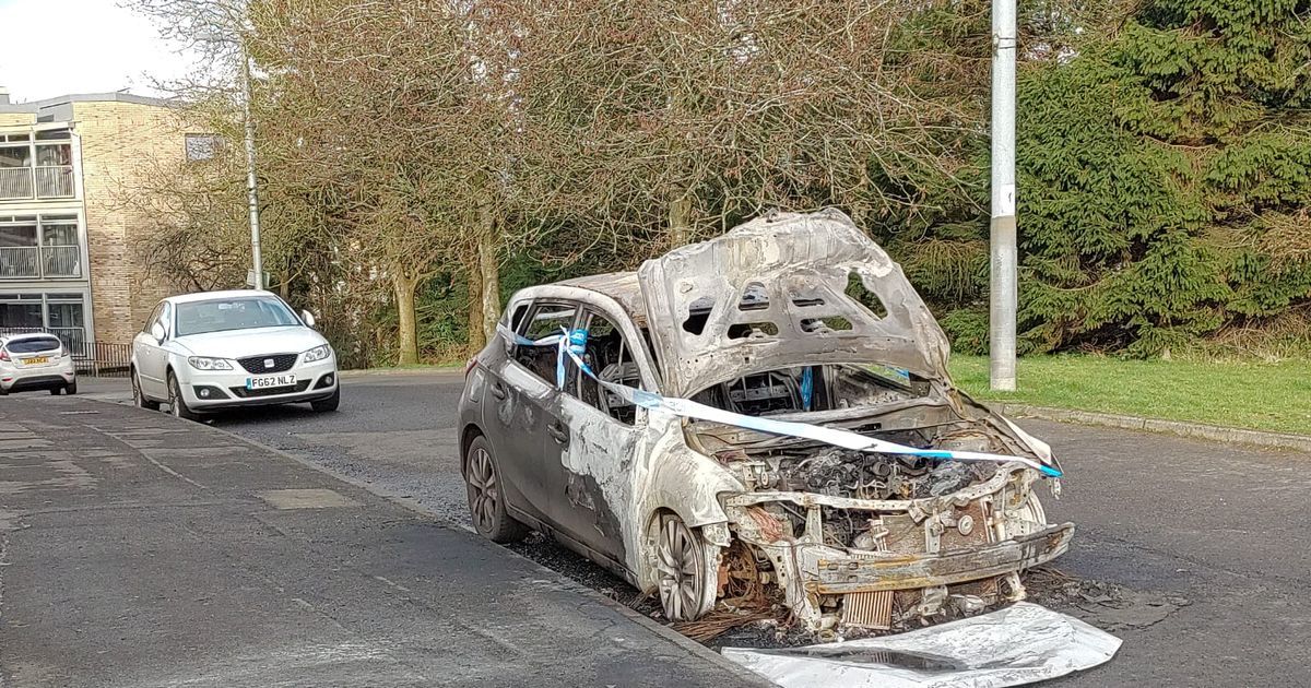Car melts on Glasgow street as shocking video shows…