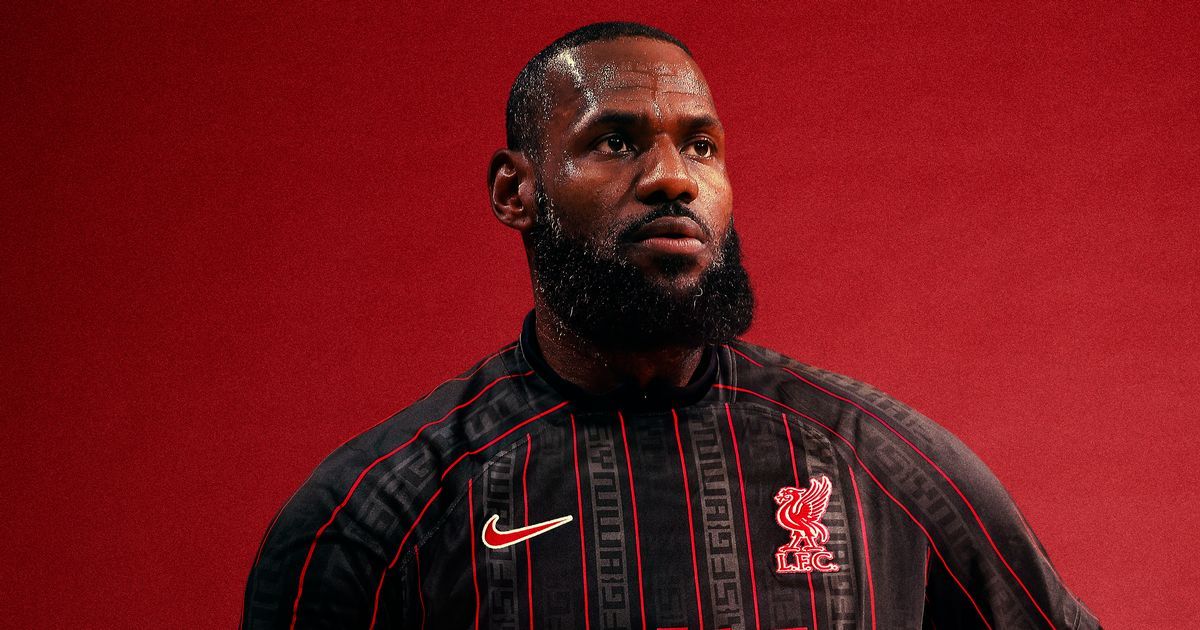 LeBron James poses with new Liverpool kit as club…