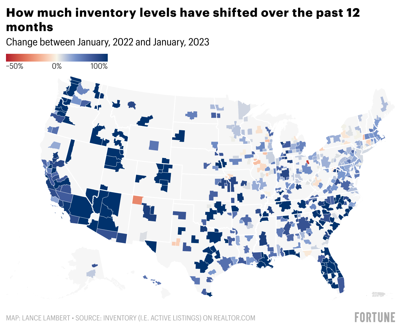 These 2 maps show the inventory situation in America's…