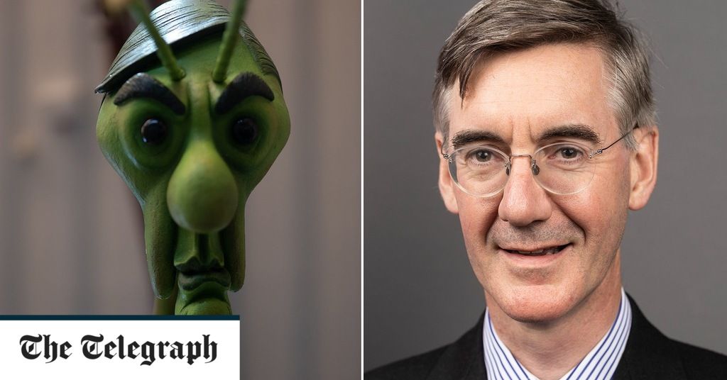 Jacob Rees-Mogg reimagined as praying mantis in…