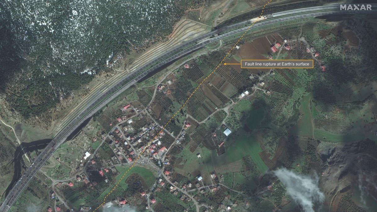 Satellite images reveal fault line through city near…
