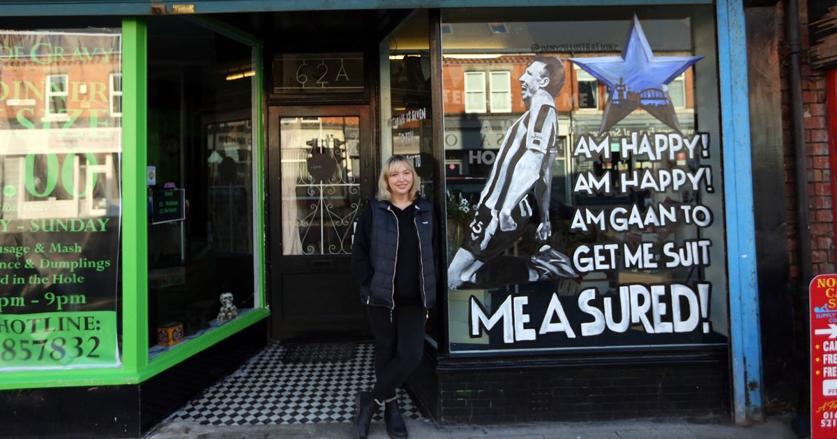 Newcastle's Dan Burn mural decorates Ashington shop…