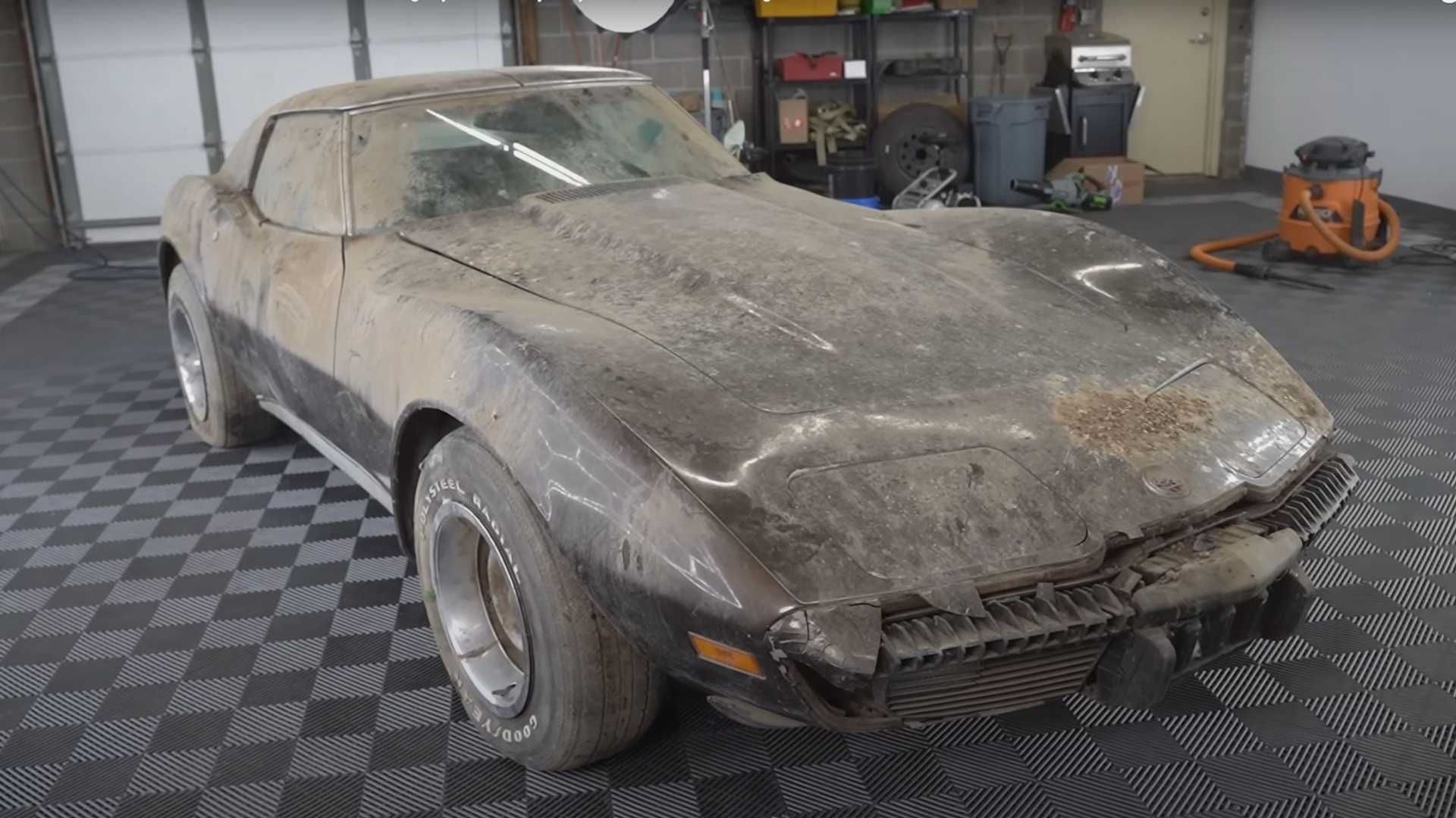 1974 Chevrolet Corvette Barn Find Gets First Wash In…