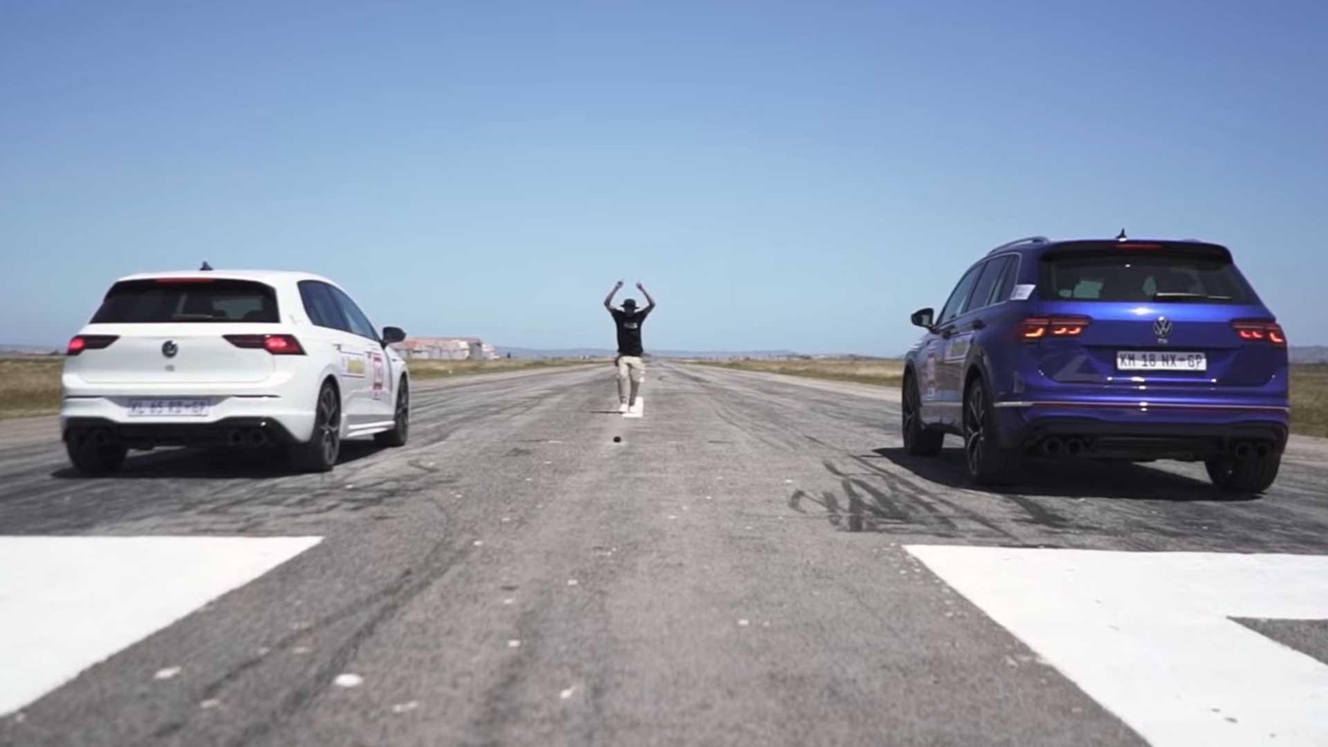 VW Golf 8 R Drag Races Tiguan R In Family TSI Feud