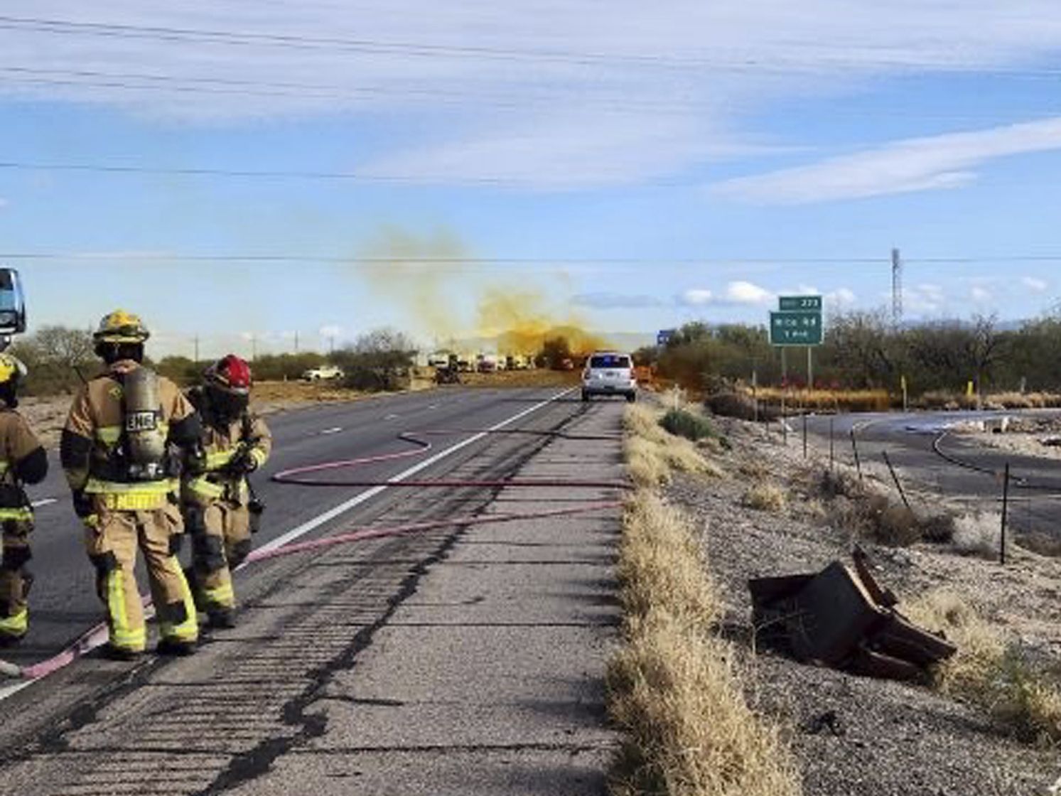 A hazardous spill in Arizona closes down an interstate…