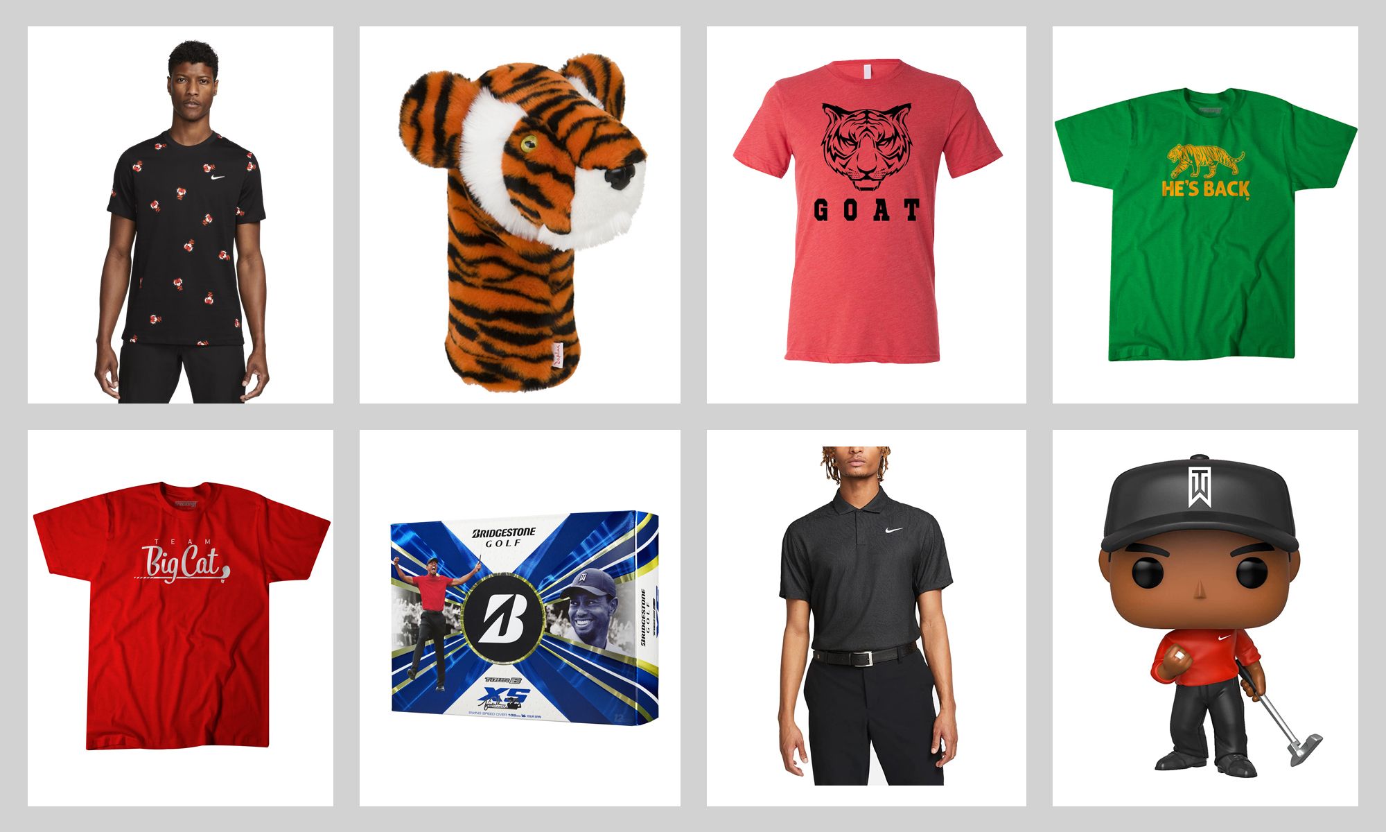 Fun Tiger Woods themed merch and apparel to celebrate…