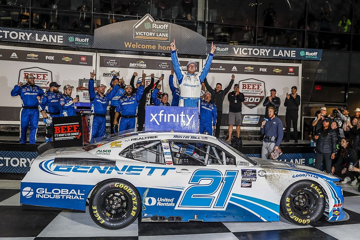 Austin Hill takes Daytona Xfinity win as Mayer flips…