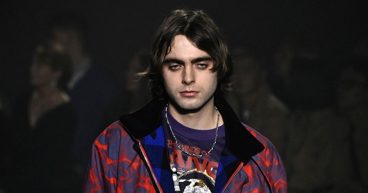 Liam Gallagher's son Lennon walks in Burberry fashion…
