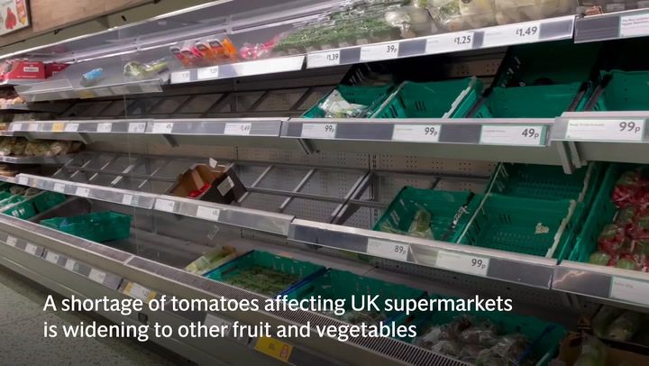 Tomato shortage widens to more fruit and vegetables…