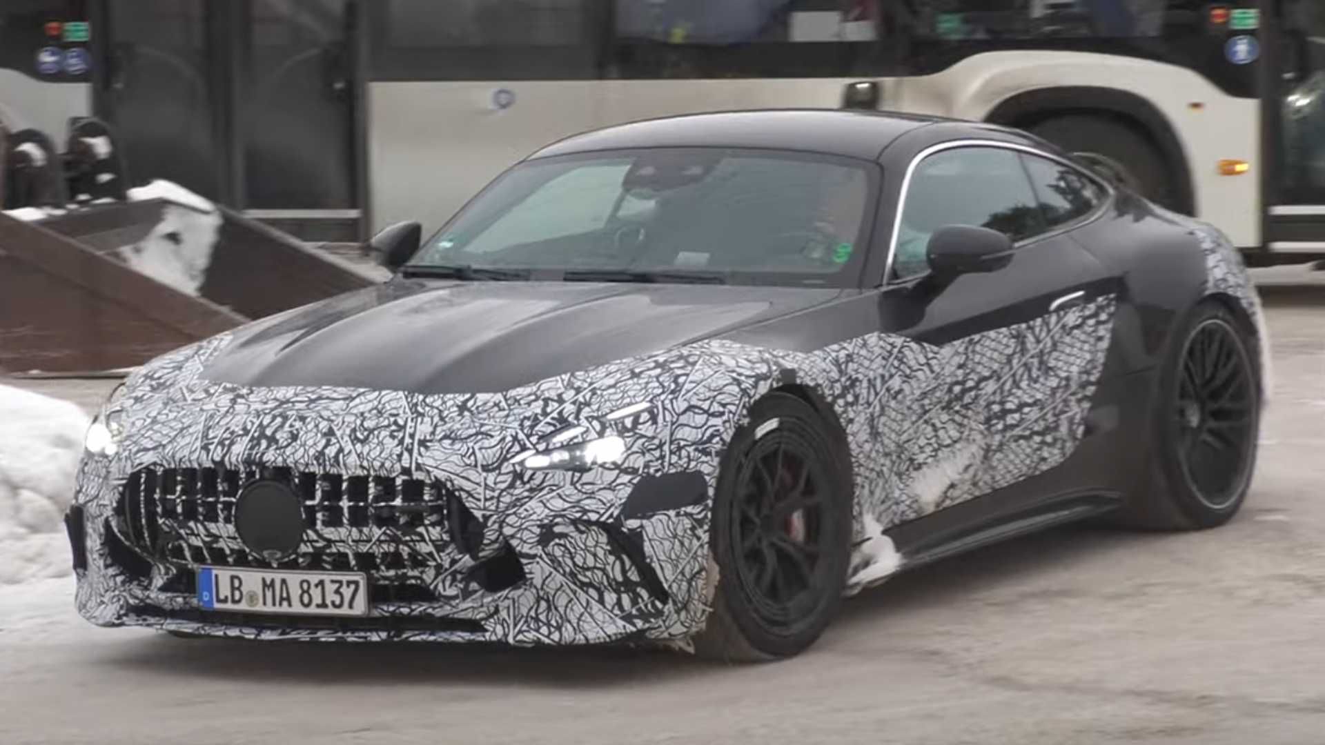 Next-Gen Mercedes-AMG GT Coupe Spied Winter Testing…