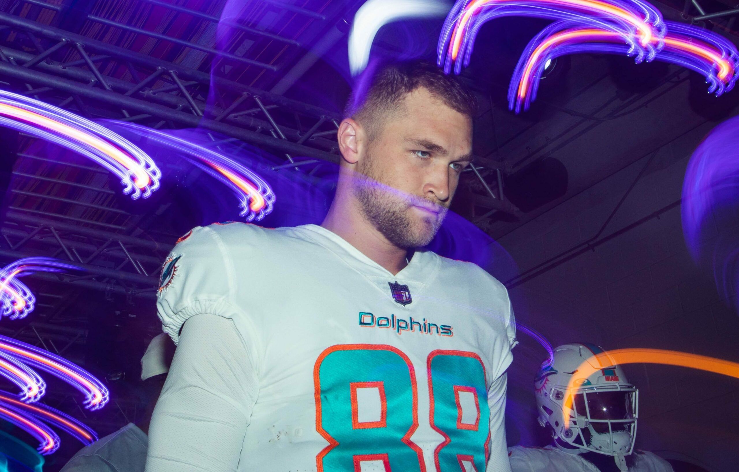 Dolphins TE Mike Gesicki joked Caleb Williams knows…