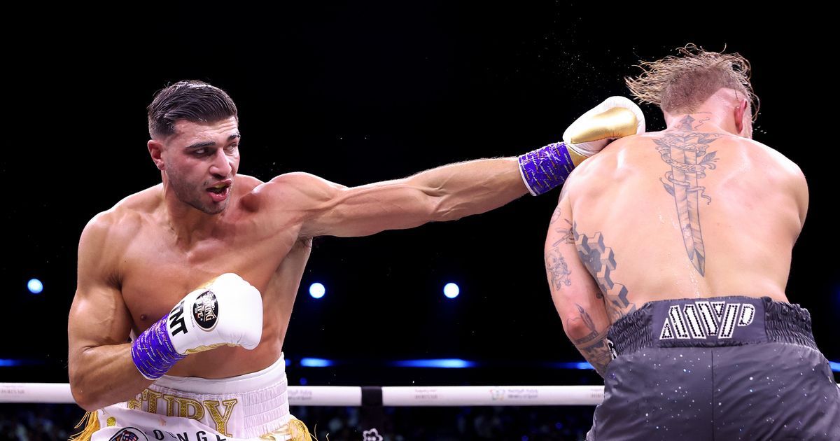 Tommy Fury beats Jake Paul despite being knocked down…