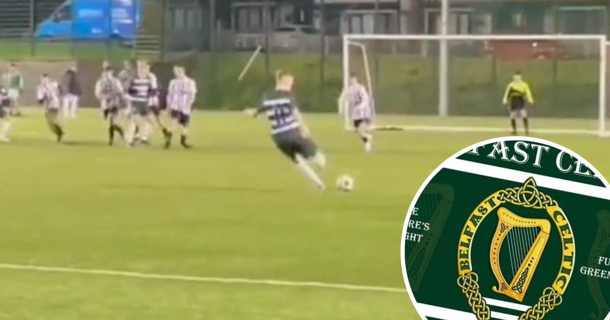 Belfast Celtic teenager's wonder goal becomes viral…