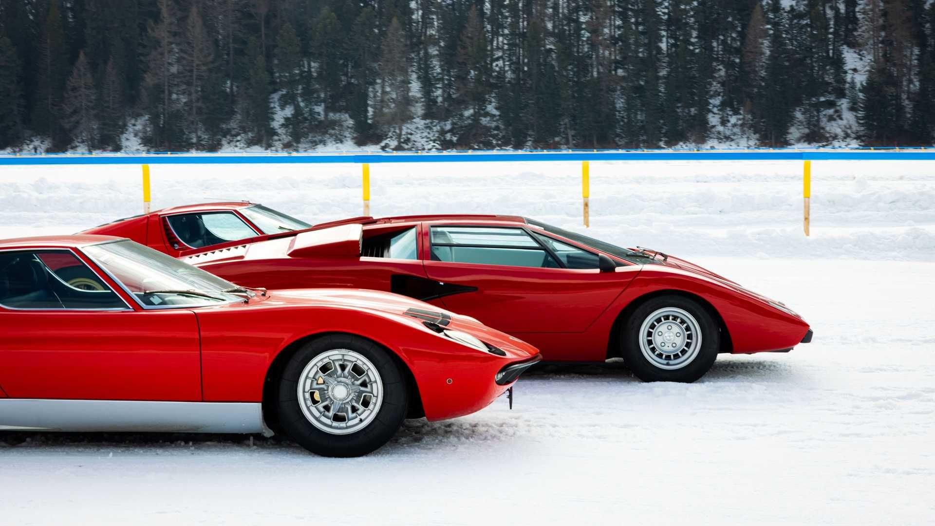 Lamborghini Takes Classic Miura, Countach To The Ice…
