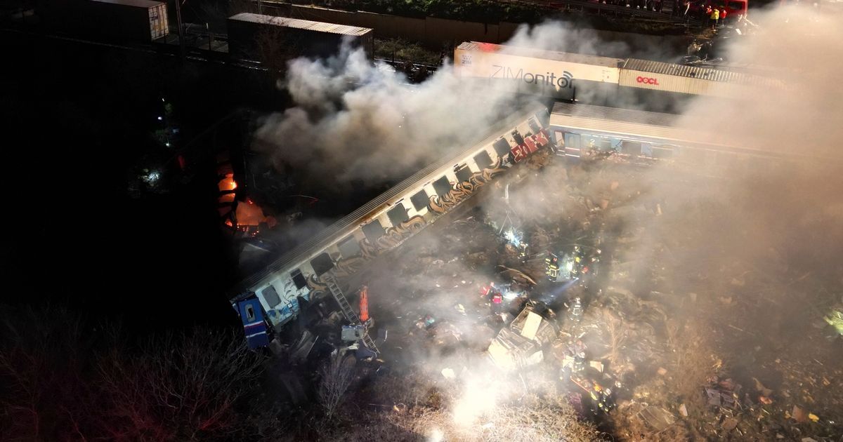 Harrowing footage shows aftermath of Greek train smash…