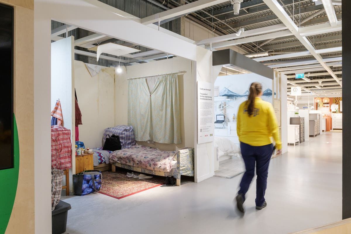 Cramped and grotty rooms go on display at Ikea to…
