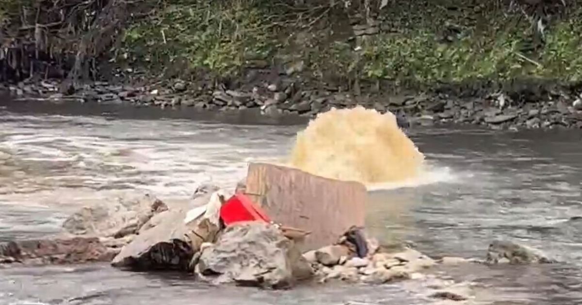 Human waste spotted pumping into River Taff as main…