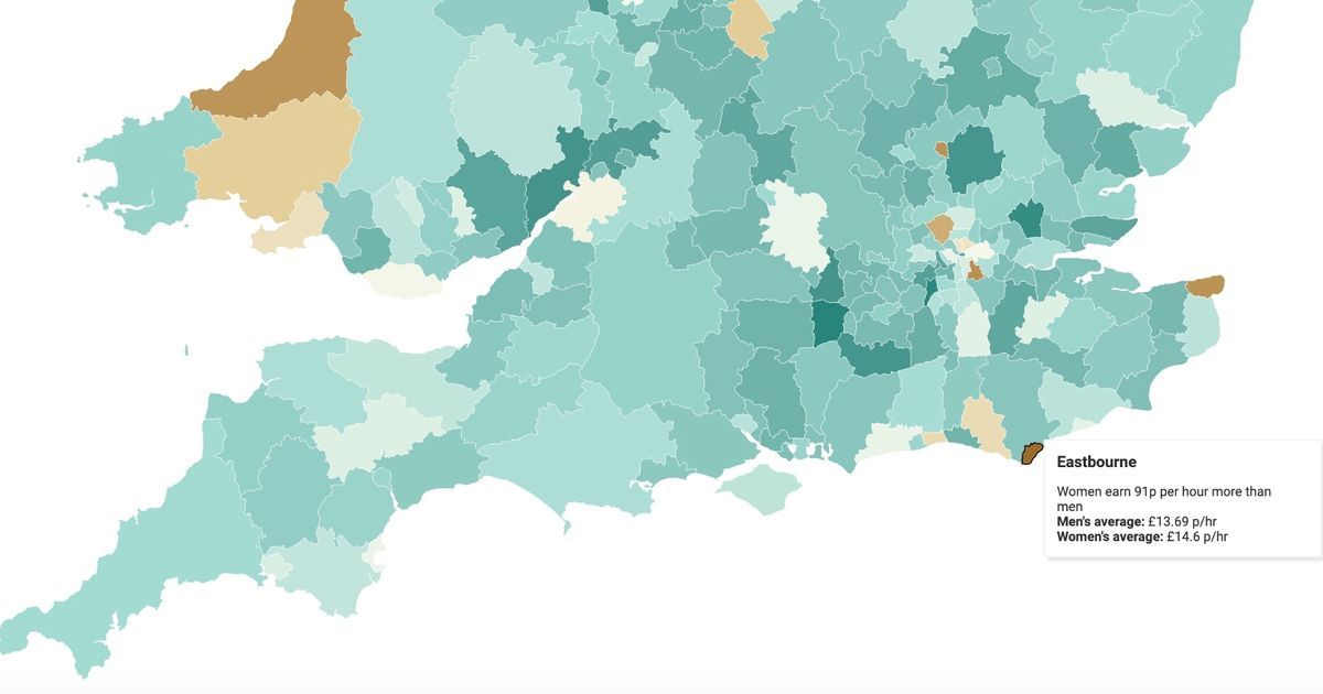 Use our interactive map to find the gender pay gap in…