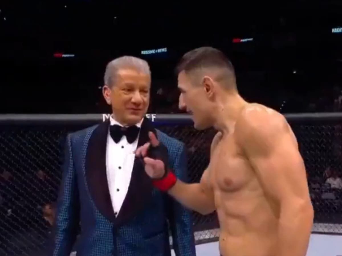 Hot mic captures moment UFC star is told not to…
