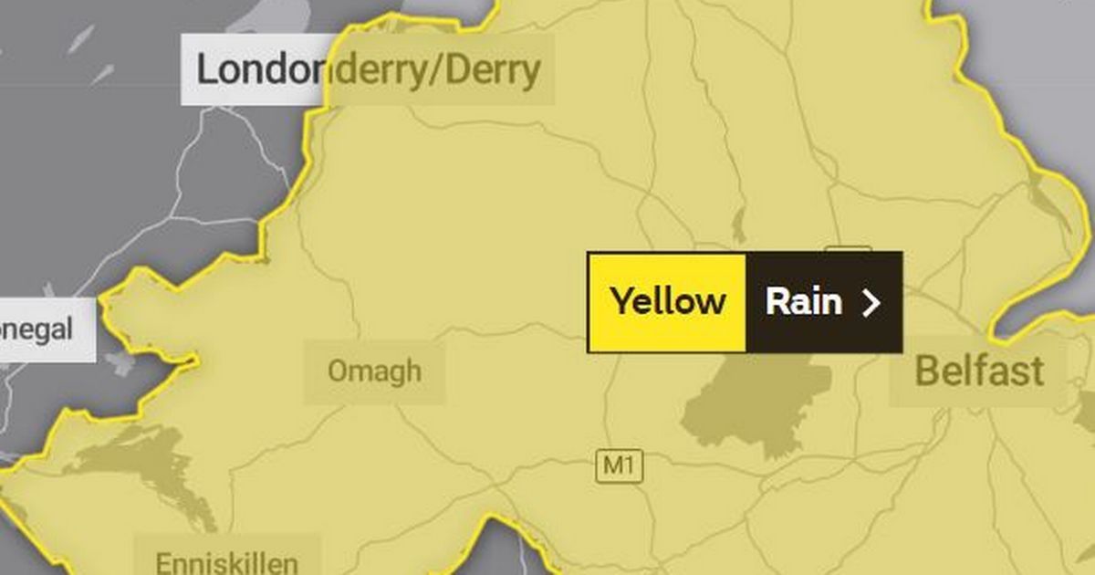 Northern Ireland weather warning issued for heavy rain…