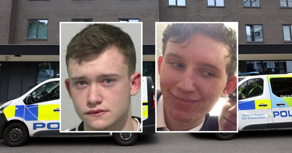 Moment cold killer callously leaves student boyfriend…
