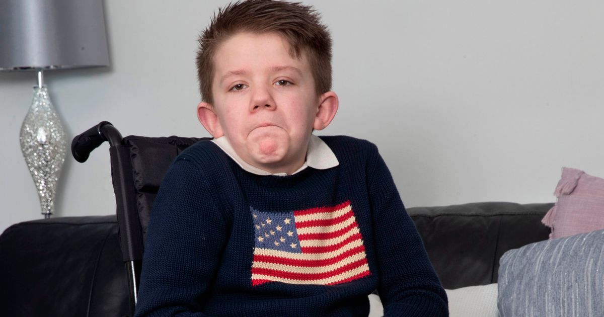 Young Celtic fan with agonising curvature on spine…