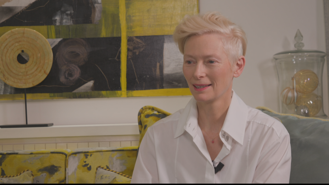 British actor Tilda Swinton on playing two roles in…