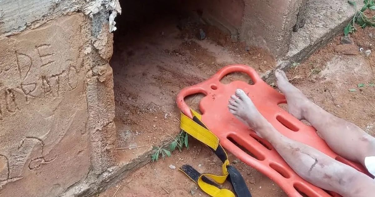 Gravedigger finds woman barely alive inside bricked-up…