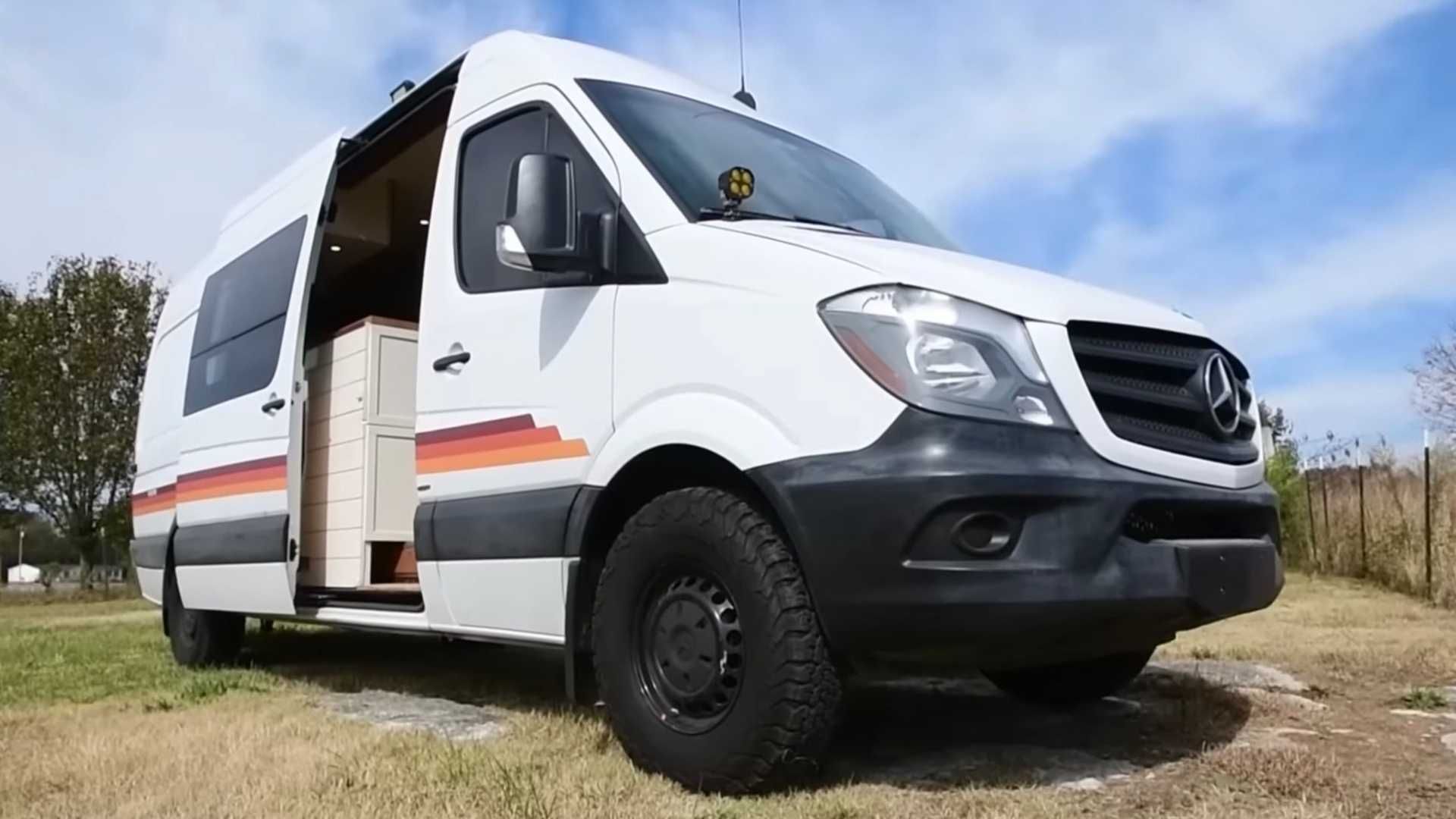 Tour A Mercedes Sprinter Camper With Big Folding Bed,…