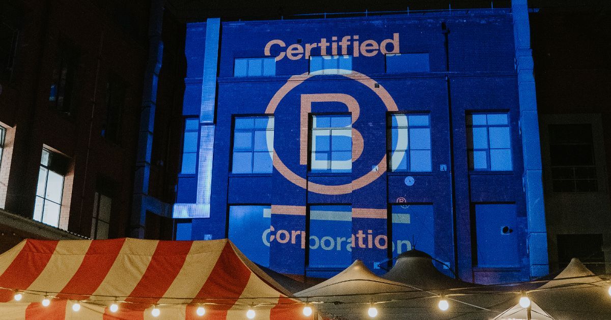 B Corp Month marked in Bristol with giant animation on…