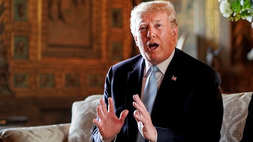 Donald Trump negotiating terms of surrender inside…