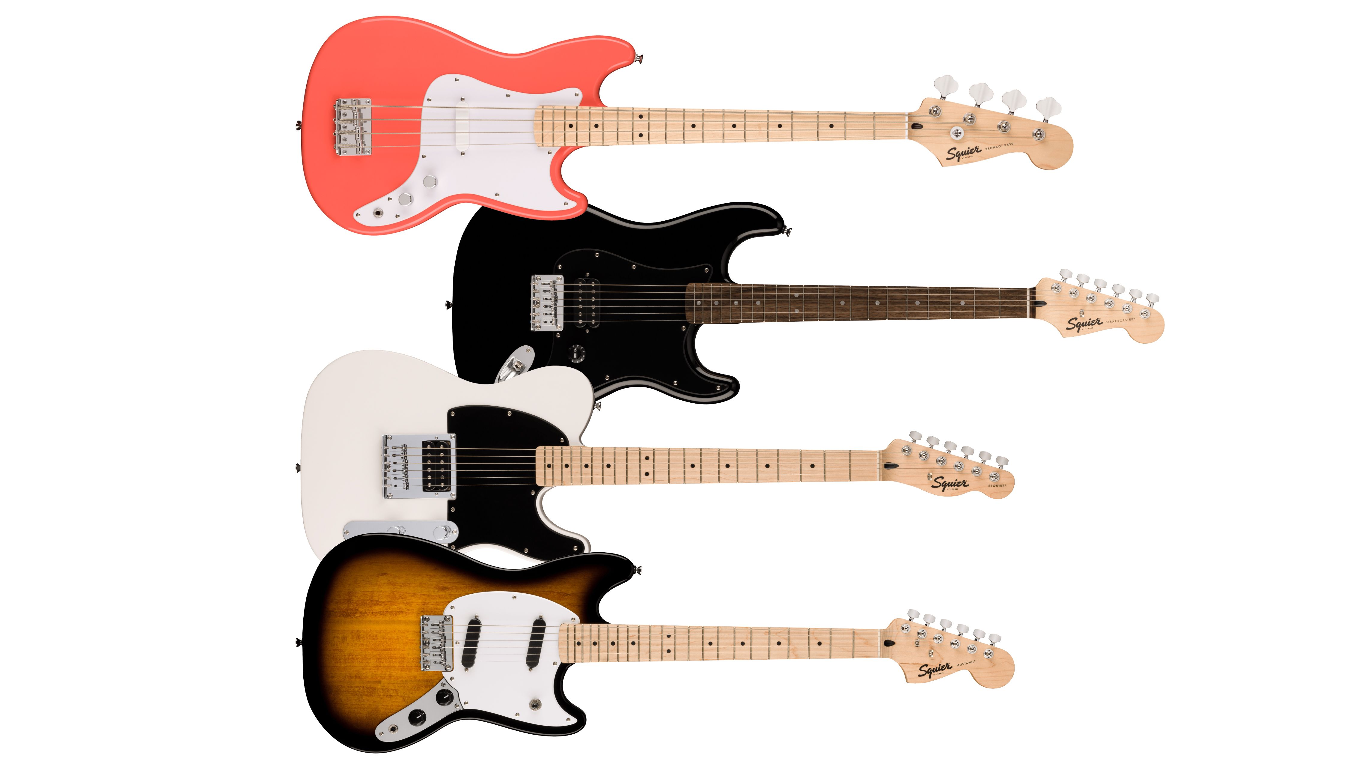 The Fender Squier Bullet guitar and bass range is now…