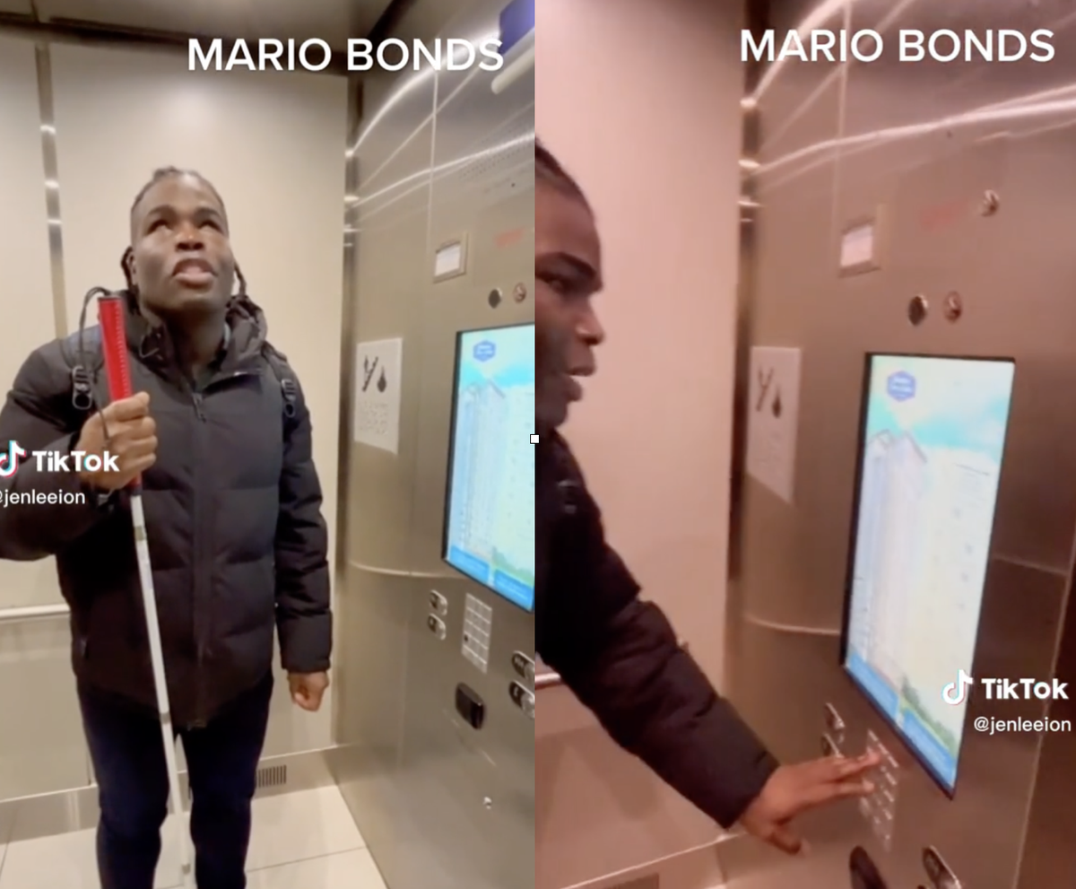 Blind man documents experience getting stuck in…