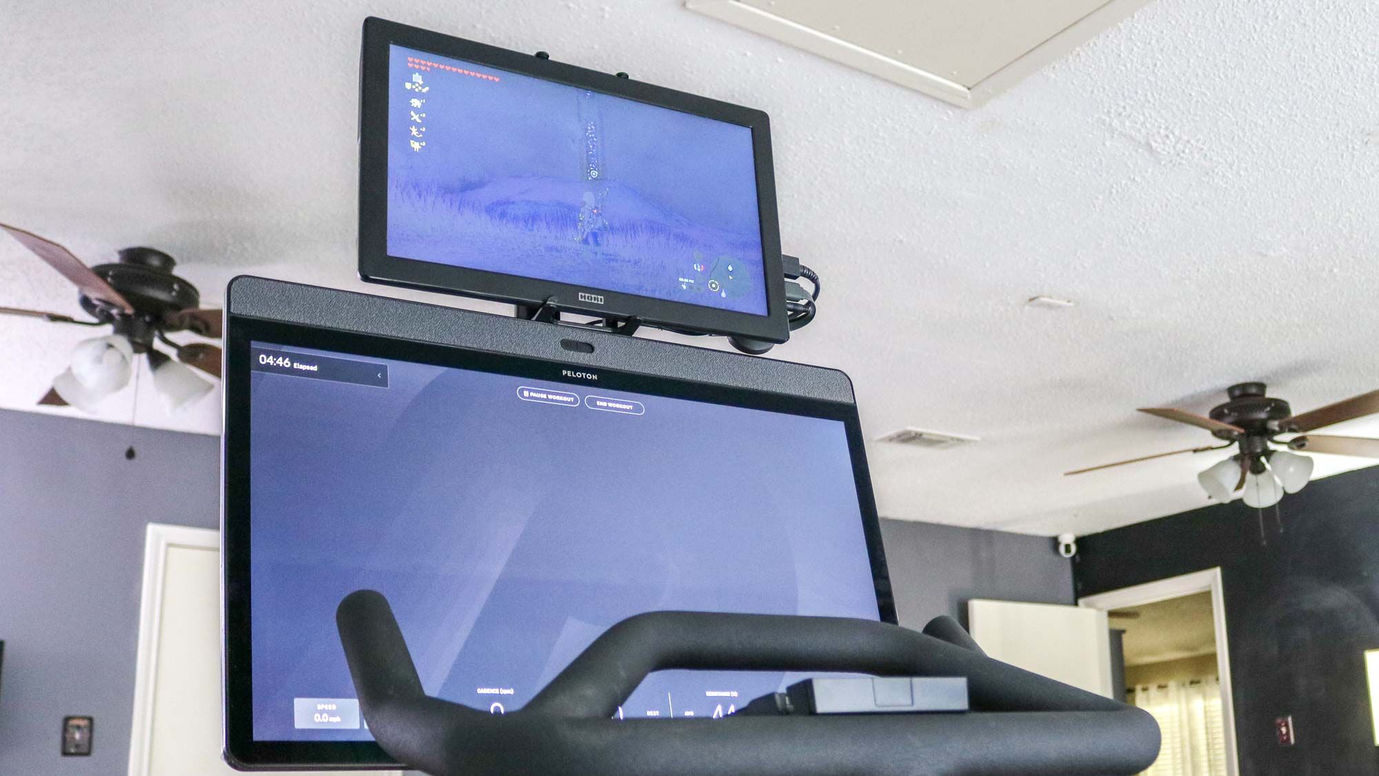 I added a second monitor to my Peloton bike and it's a…
